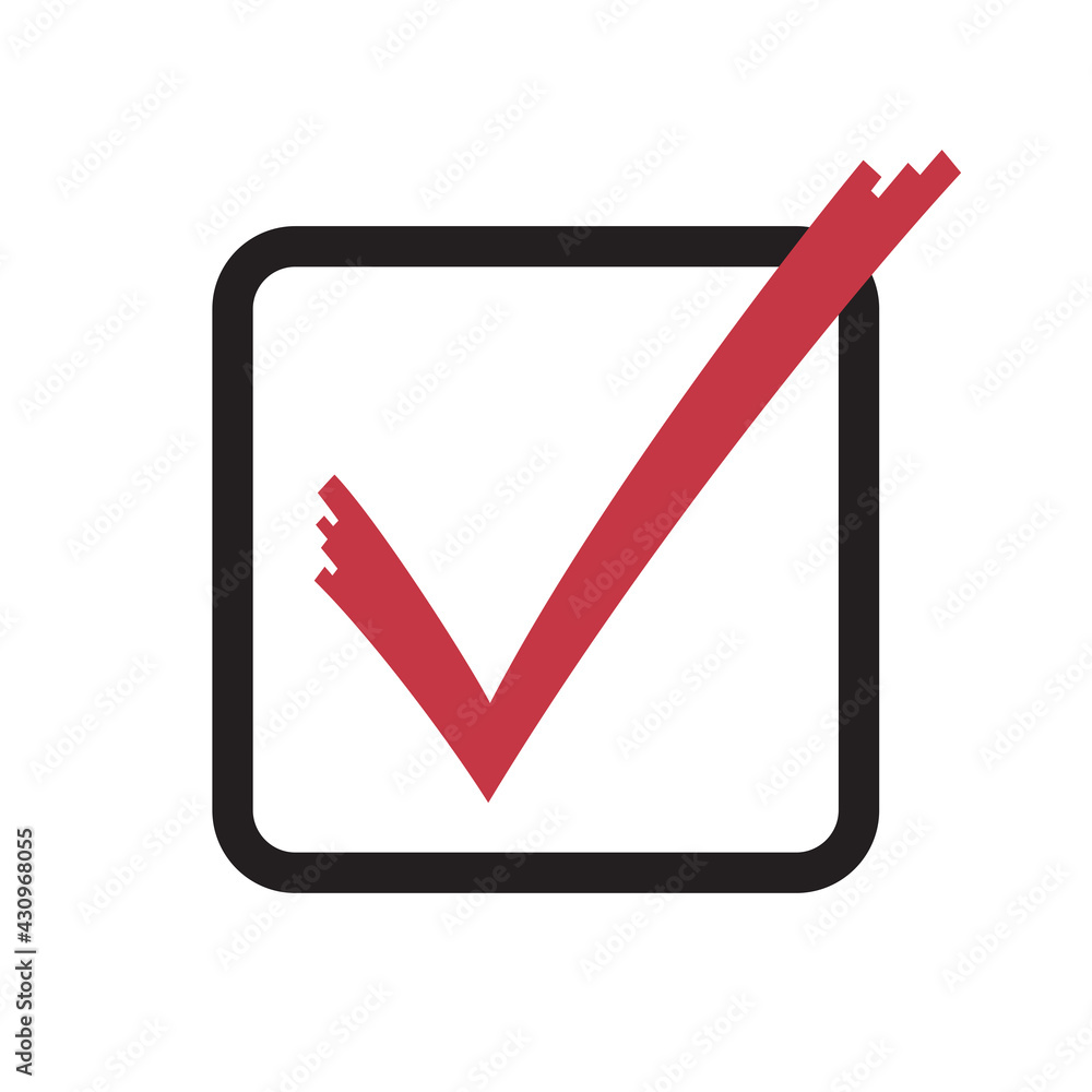 Check mark box icon, Tick symbol, Election vote sign, Check list ...