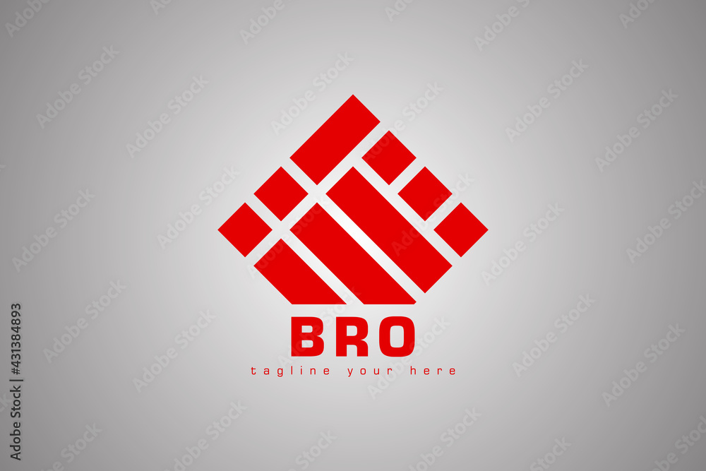 Bro Logo, Handshake symbol, Cooperation and Business logo. two red ...