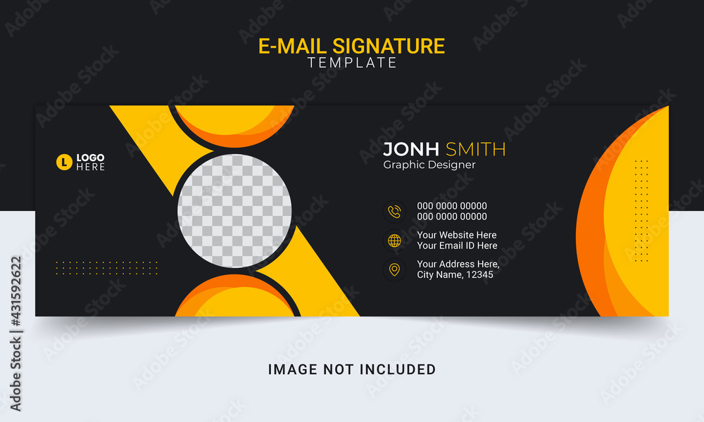 Corporate multi-purpose email signature interface design. Emailers ...