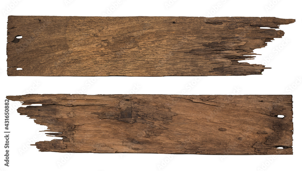 old wooden sign board background. plank wood isolated for design art ...