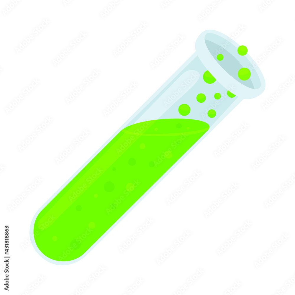 Test Tube Sign Emoji Icon Illustration. Reserach Laboratory Vector ...