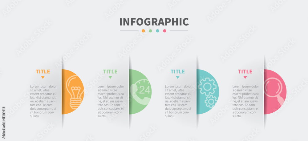 vector illustration infographic design template with icons. Template ...