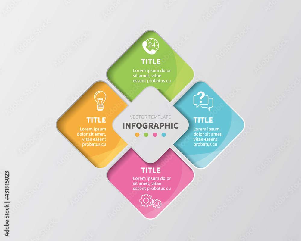 vector illustration infographic design template with icons. Template ...