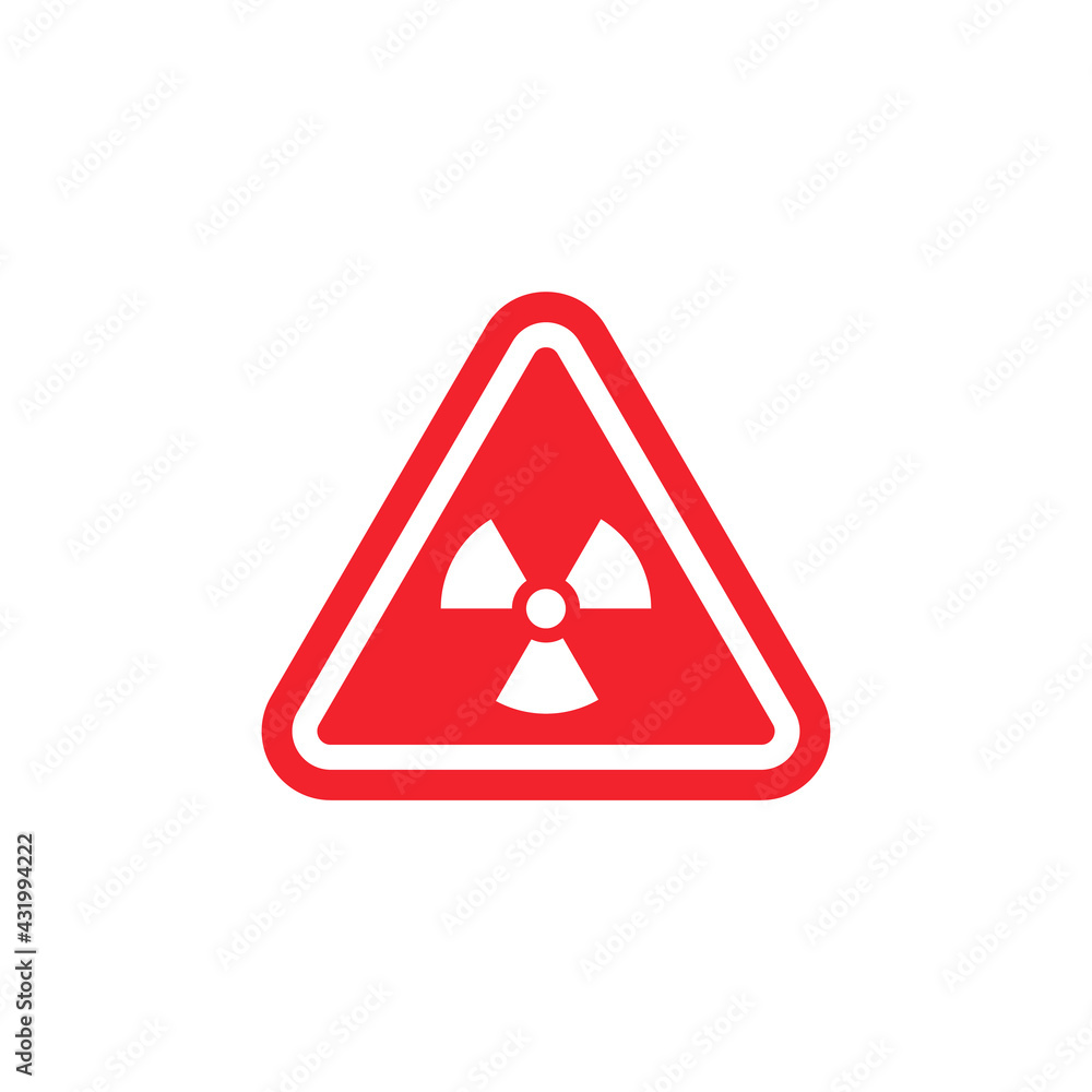 Vetor do Stock Radiation symbol. Danger warning icon. Risk sign. Alert ...