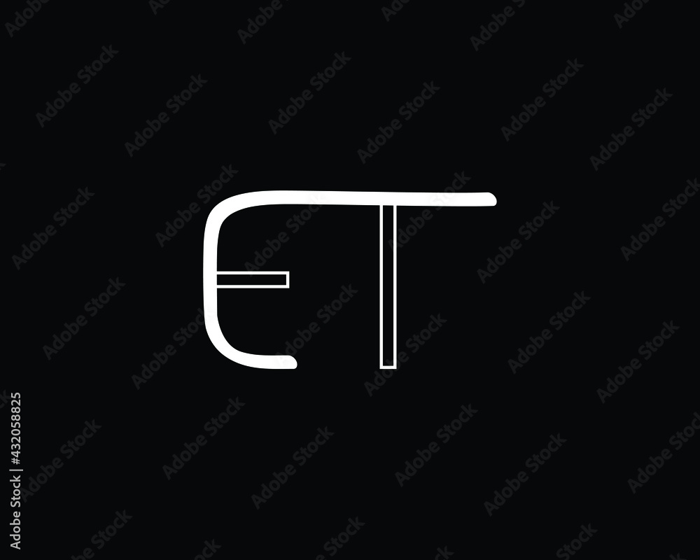 creative letter ET logo design vector template Stock Vector | Adobe Stock
