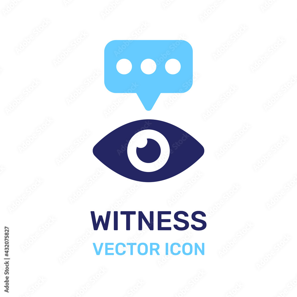 Witness eye icon vector illustration Stock Vector | Adobe Stock