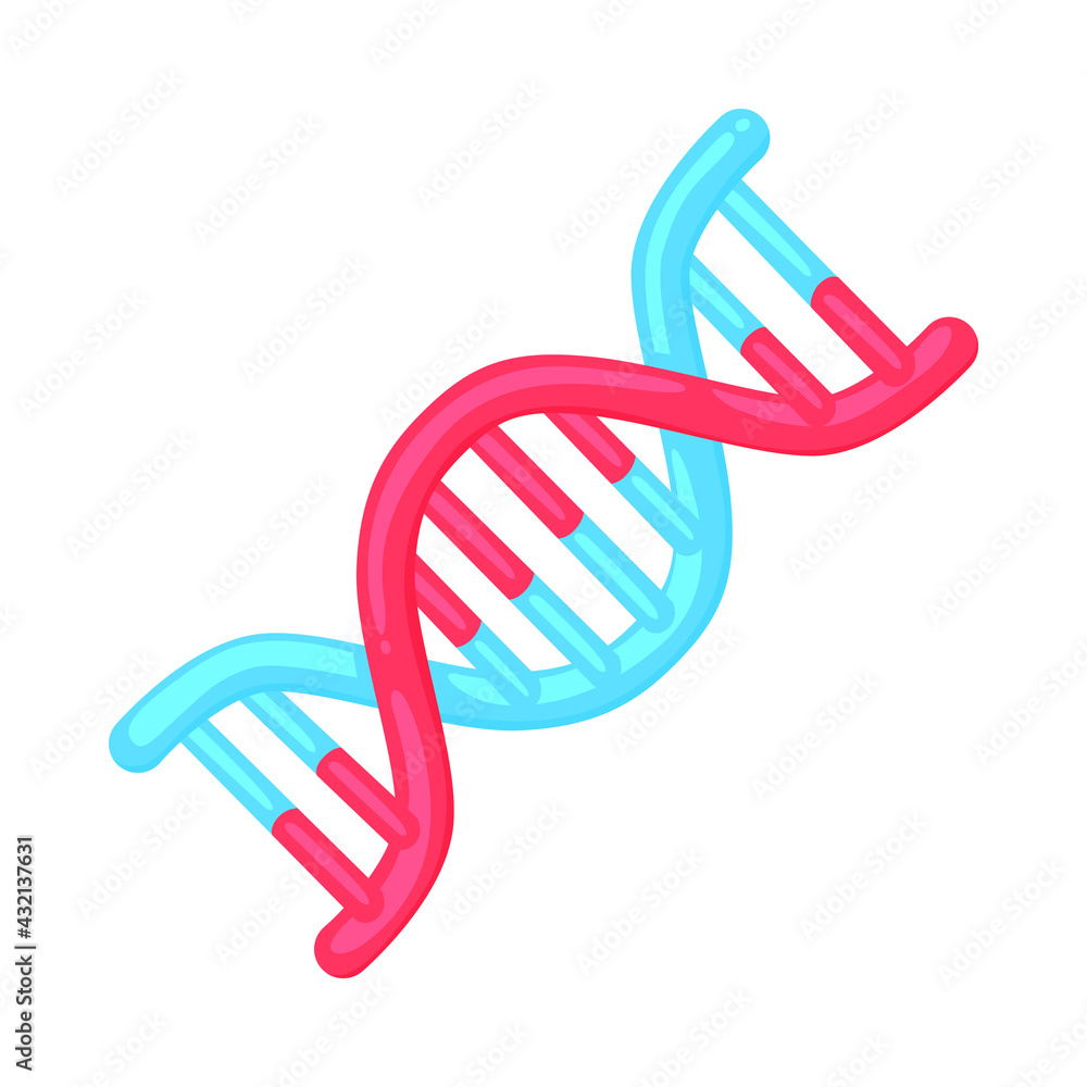 DNA Sign Emoji Icon Illustration. Biology Vector Symbol Emoticon Design ...