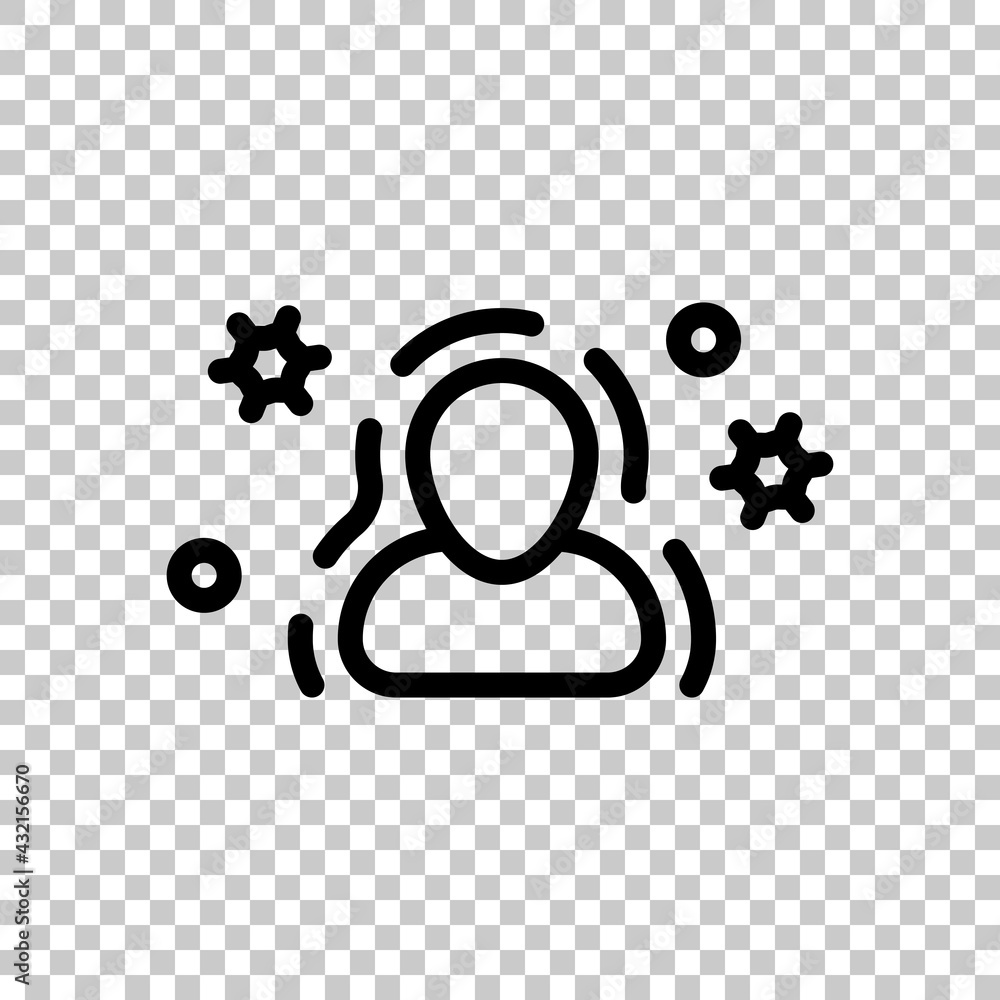 Immune system, antivirus protection, simple medical icon. Black ...