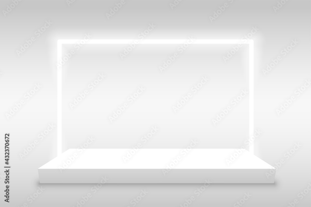 product display background with light frame Stock Vector | Adobe Stock