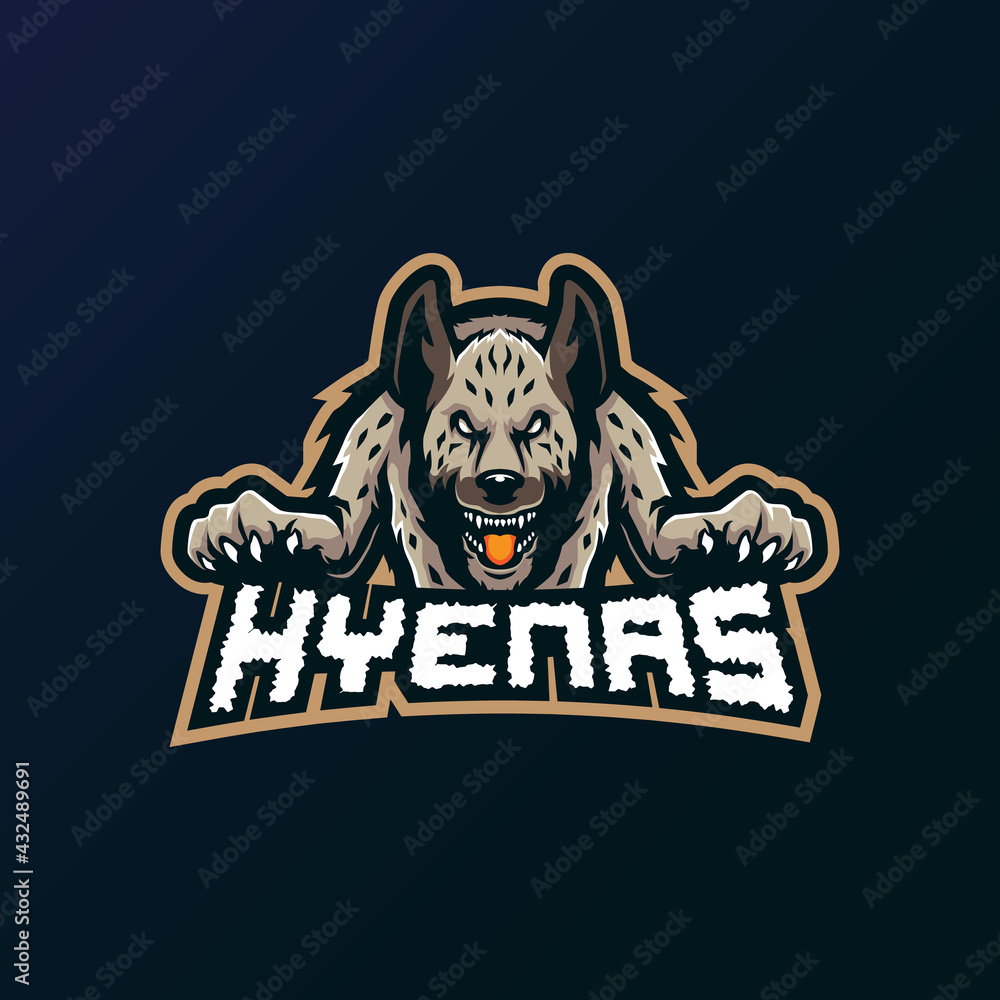 Hyena mascot logo design vector with modern illustration concept style ...