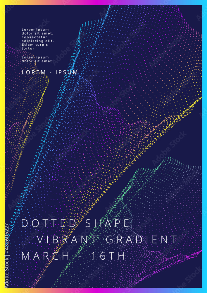 Minimal covers design with gradient dotted shape. Modern bright ...