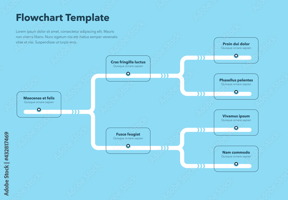 Simple infographic for flowchart template with place for your content ...