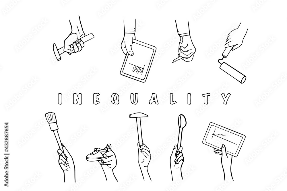 Vector de Stock Vector illustration showing different social roles of ...