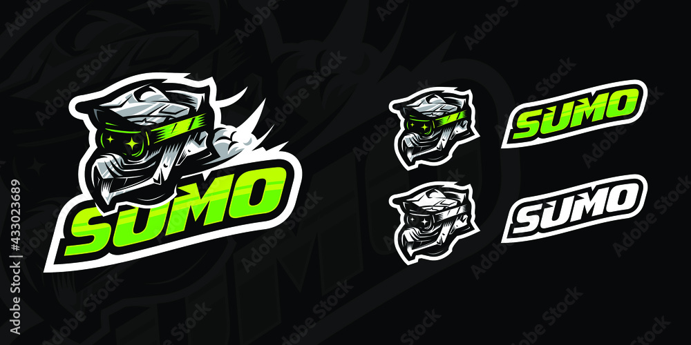 SUMO Supermoto Mascot Logo Premium Stock Vector | Adobe Stock
