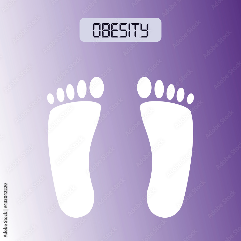 Scales for weighing not line icon, obesity concept, green bathroom ...