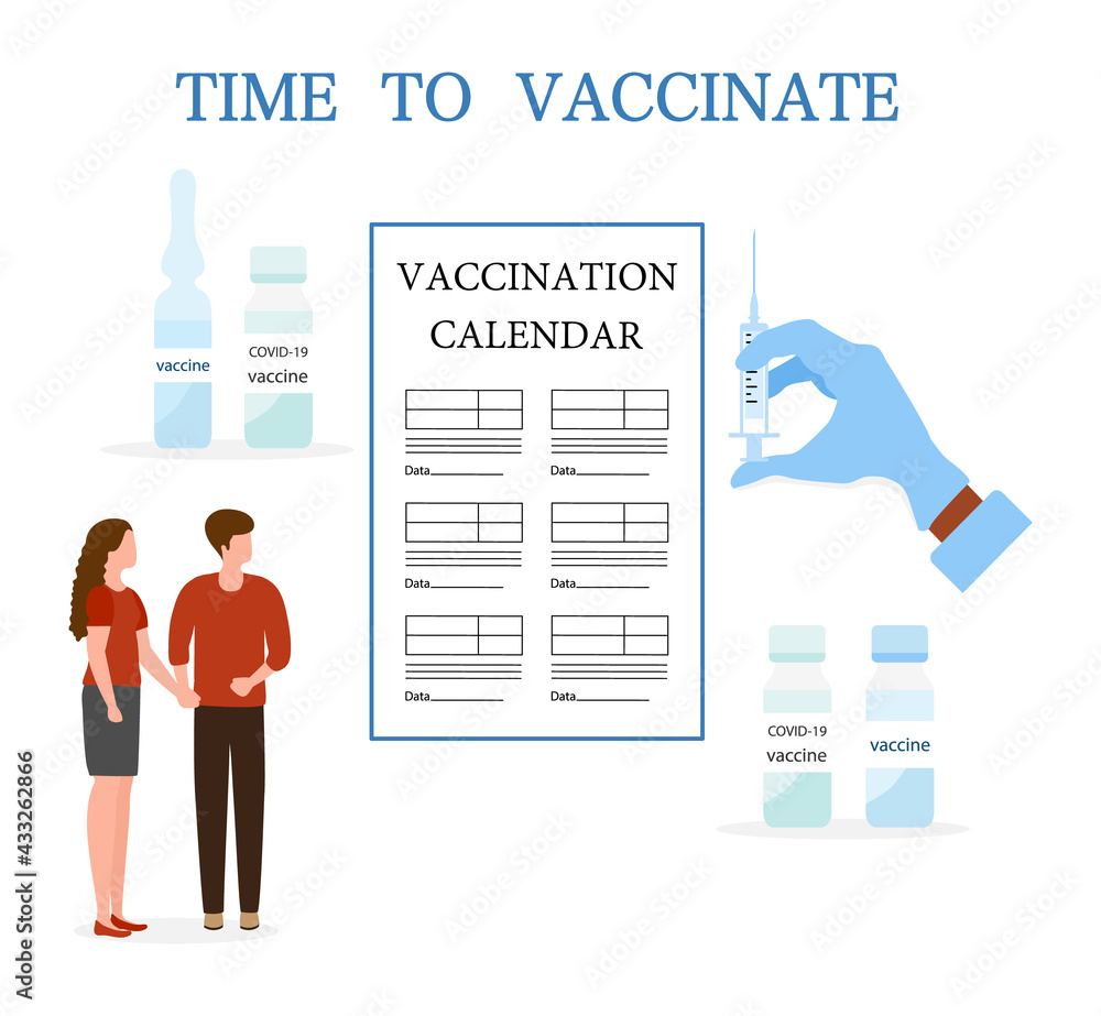 Vector People Vaccination Immunization Health care Stock Vector | Adobe ...