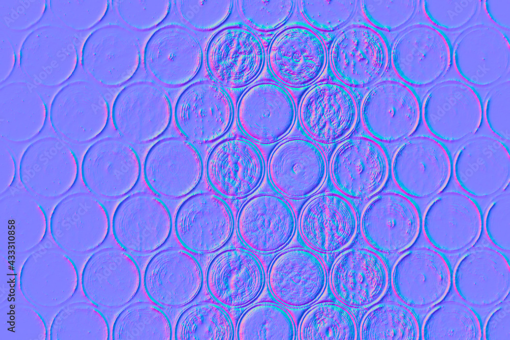 Normal map with circle decoration Stock Photo | Adobe Stock