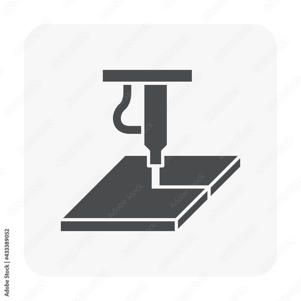 Image vectorielle Stock Plate product of steel metal or iron cutting ...