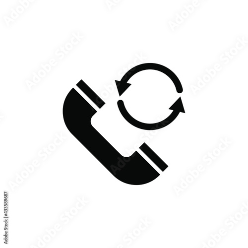 Redial. Call icon in trendy flat style isolated on blank background ...