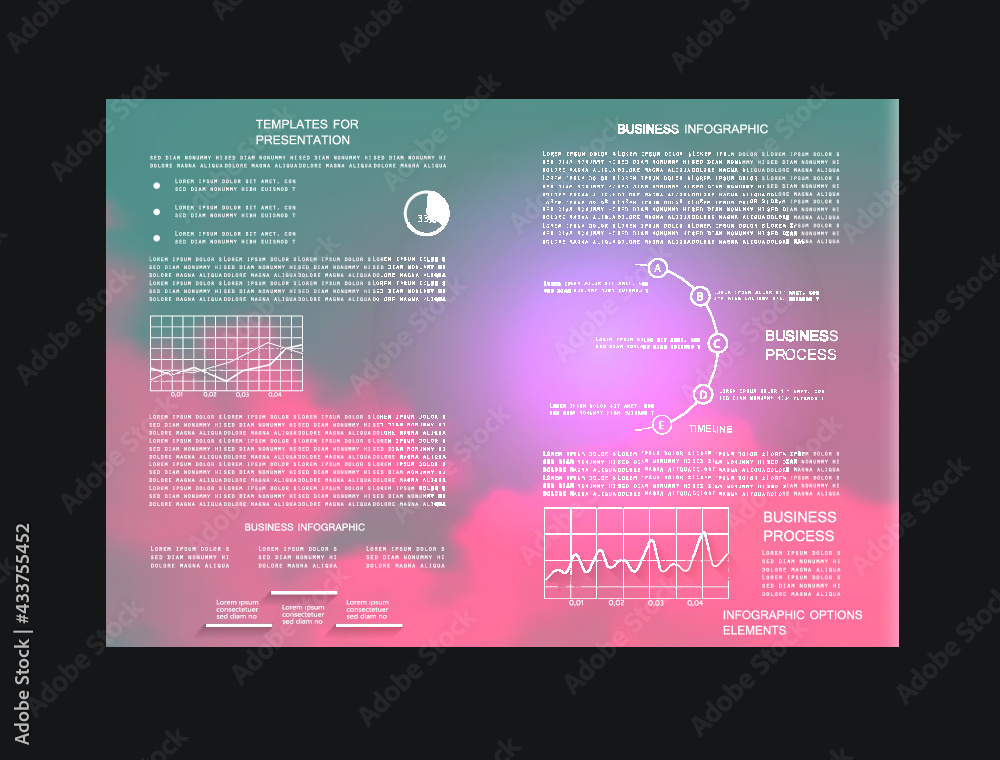 Brochure for business reports, cover layout and infographics Stock ...