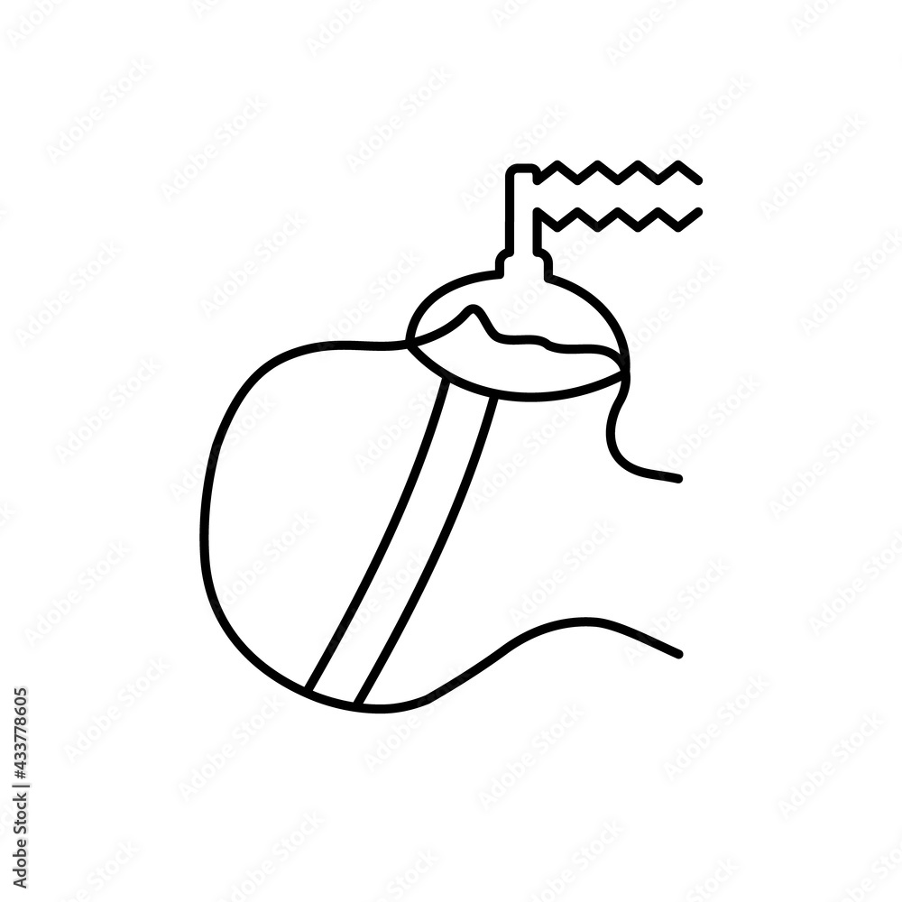 Image vectorielle Stock Medical ventilator and patient line icon ...