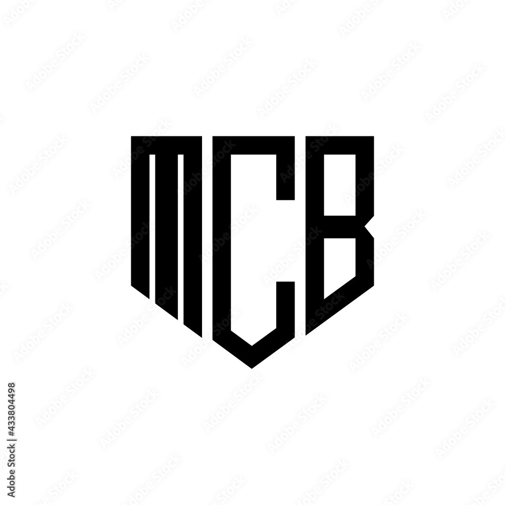 MCB letter logo design with white background in illustrator, vector ...