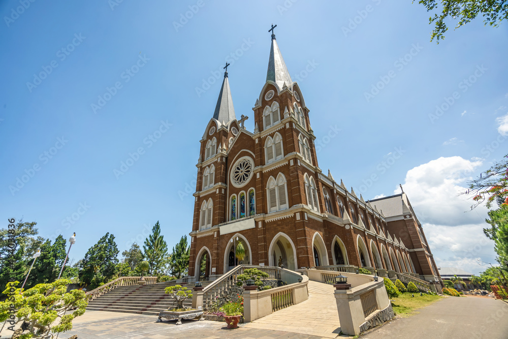 Church of the Holy Mother (another name is Thanh Mau church) in Bao Loc ...
