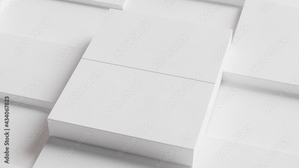 Stacks of horizontal business card mockup for a clean branding ...