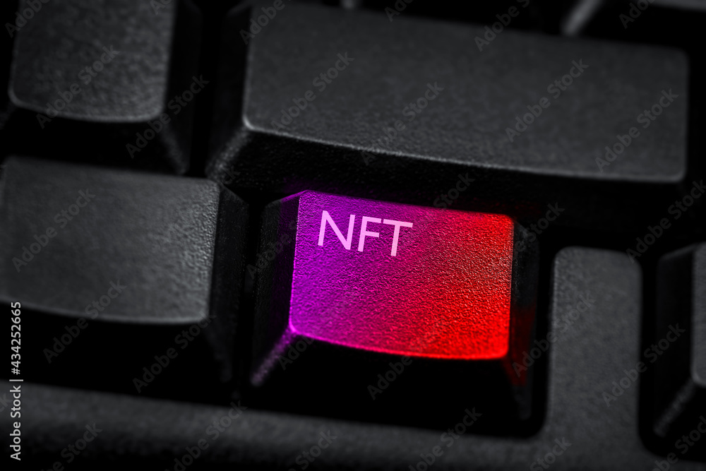 keyboard letters nft color concept key Stock Photo | Adobe Stock