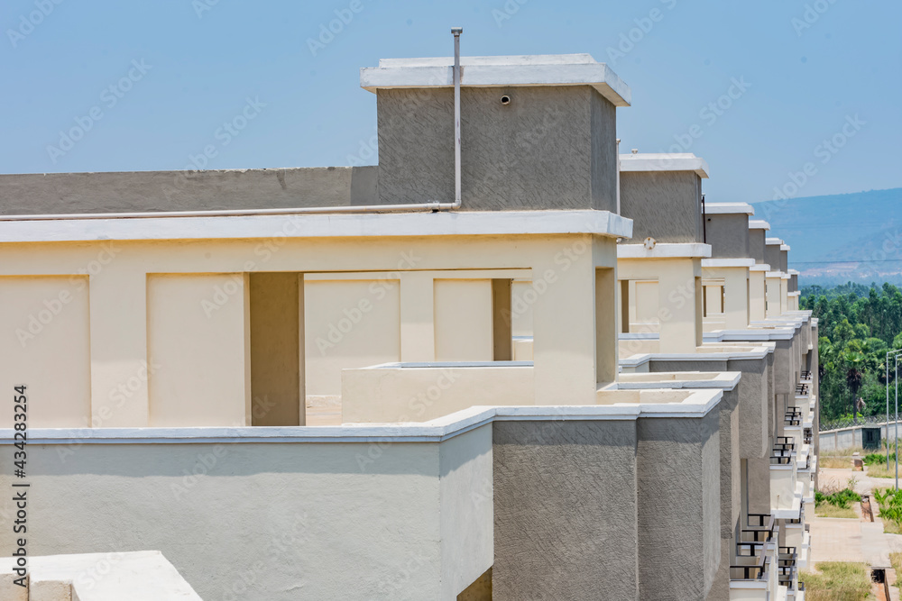 pattern close view of indian newly constructed colony water tank ...