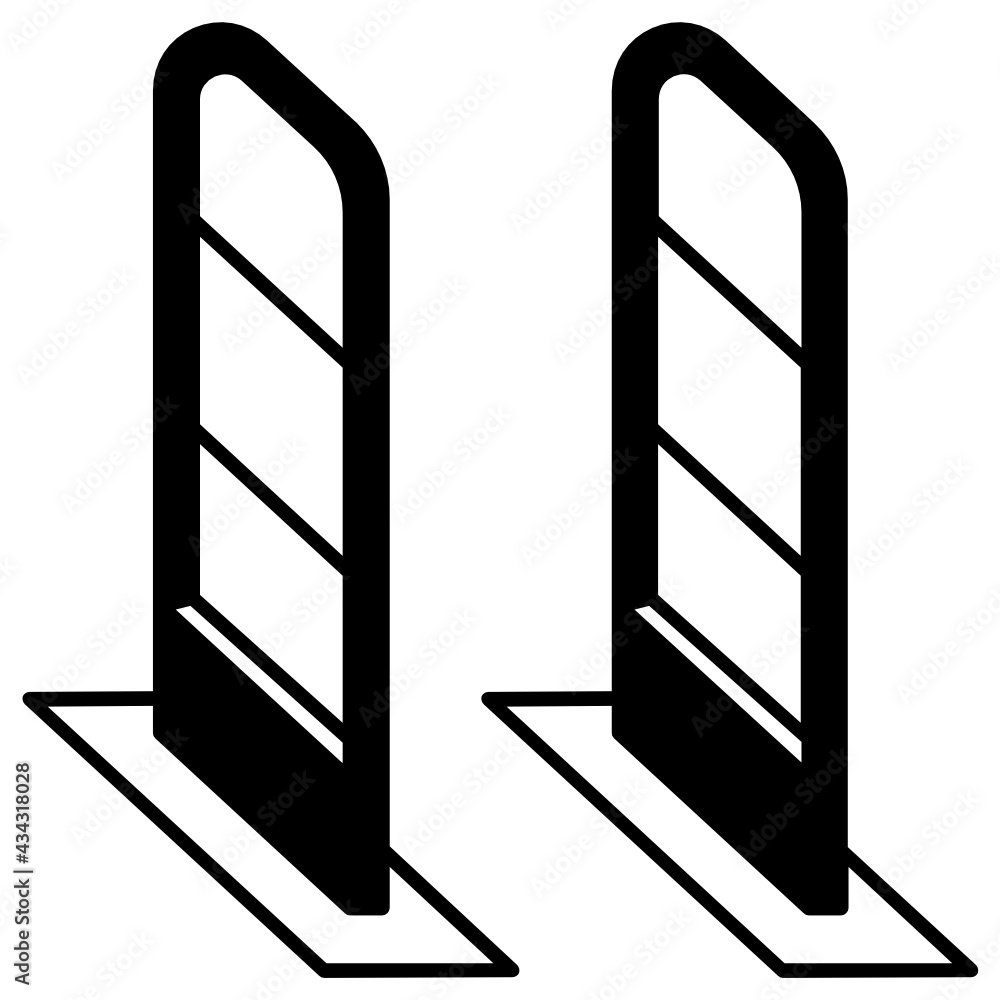 Vector de Stock Anti Theft Security Alarm System Concept, Gate Magnet ...