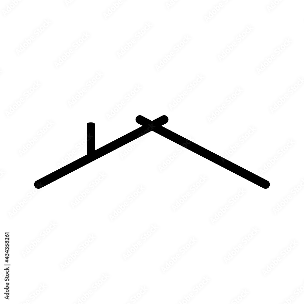 Roof house icon logo design template. Vector clipart and drawing ...