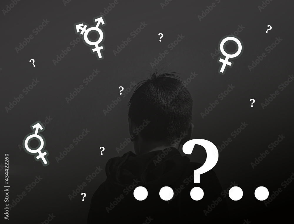 Foto Teen problem Family issues Gender confusion in teenager. A teen ...