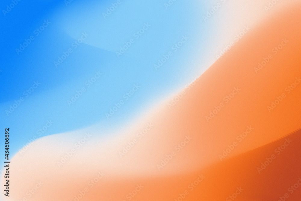 Blue, orange natural Grainy Gradient overlay. Retro 70s Background ...