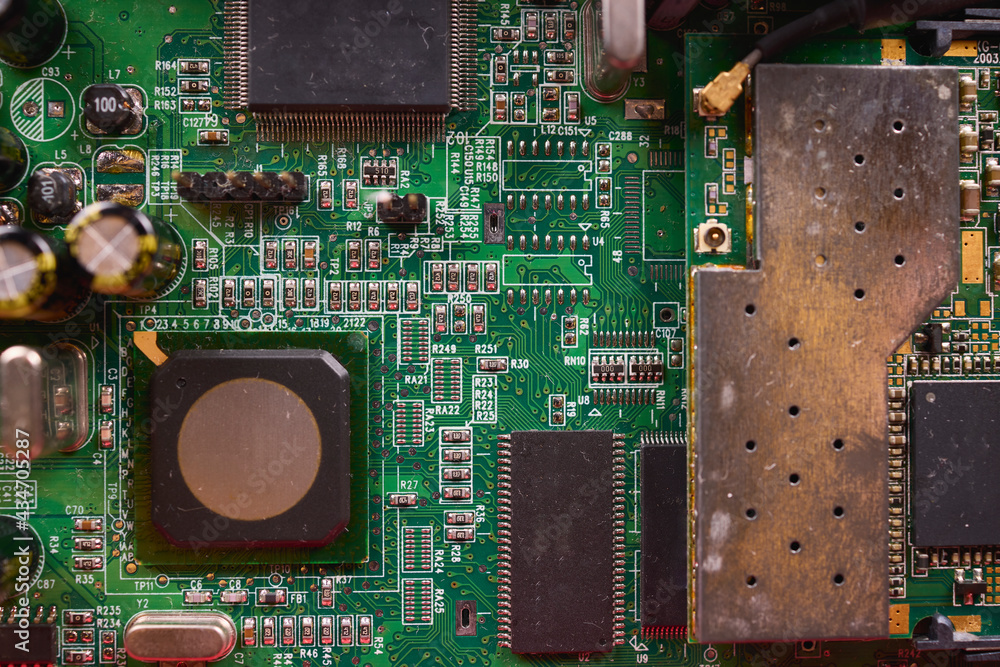 Surface mount components, called SMD. These components are placed onto ...