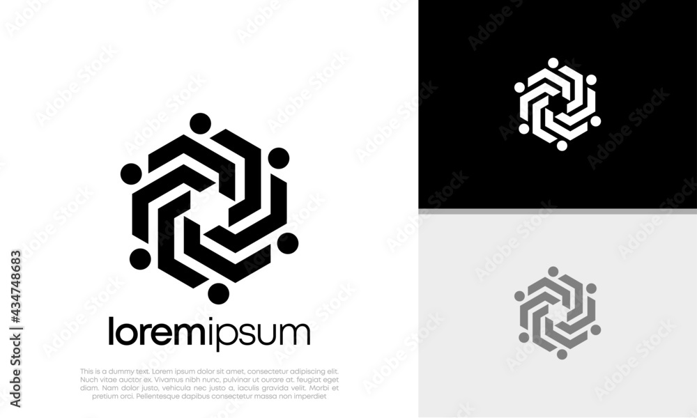 Abstract artificial intelligence logo. Innovative high tech logo ...