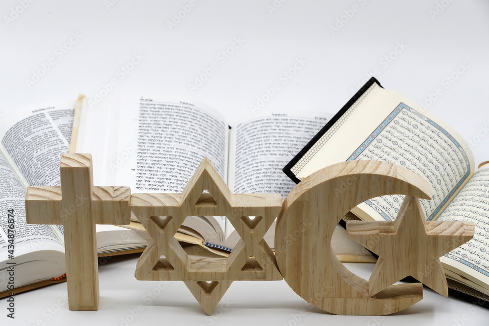 Photo Stock The three monotheistic religions. Christianity, Islam and ...