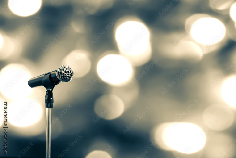 Microphone Public speaking backgrounds, Close-up the microphone on ...
