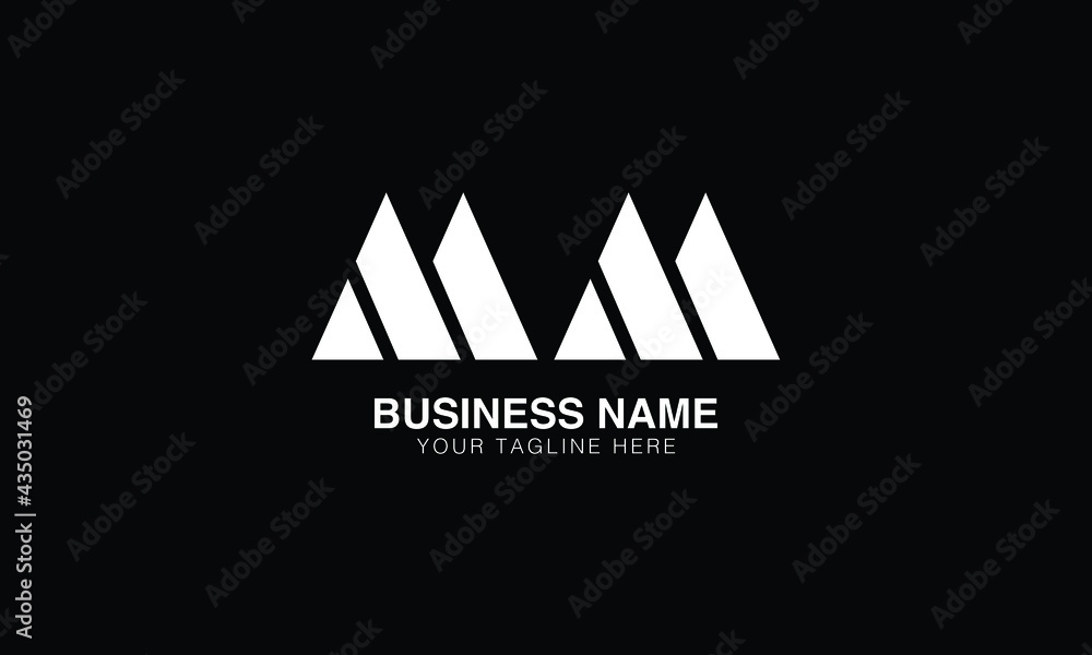 MM M initial logo | initial based abstract modern minimal creative logo, vector template image ...