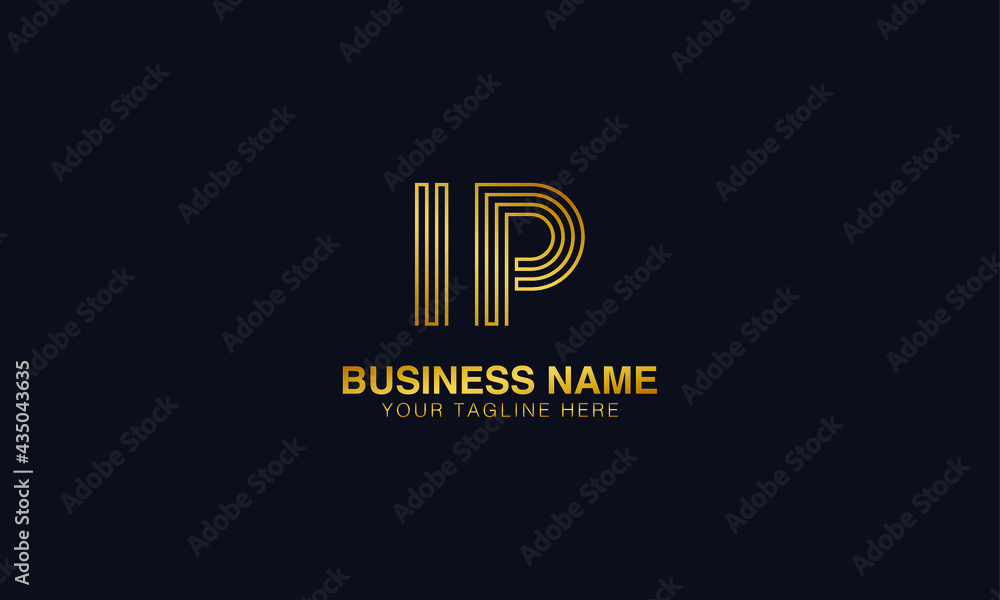 IP I P initial logo | initial based abstract modern minimal creative ...