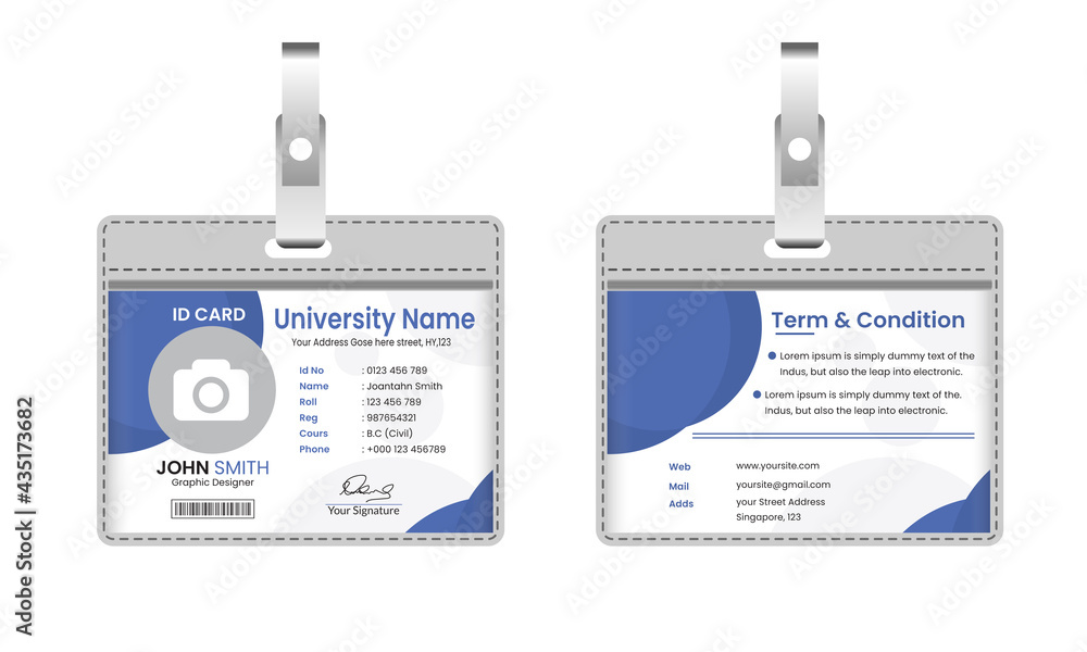 id card design, office id card design, agency id card design template ...