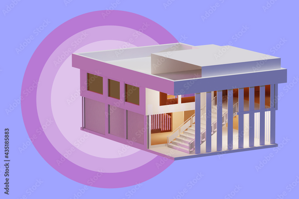 Painting works. Building design. Selection of paint for the facade ...