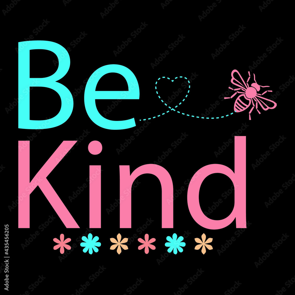 Be kind vector svg printable black and white background colorful ...