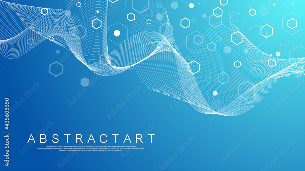 Molecular structure background. Science template wallpaper or banner ...