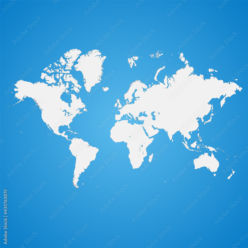 Highly detailed political map of the world with borders countries and ...