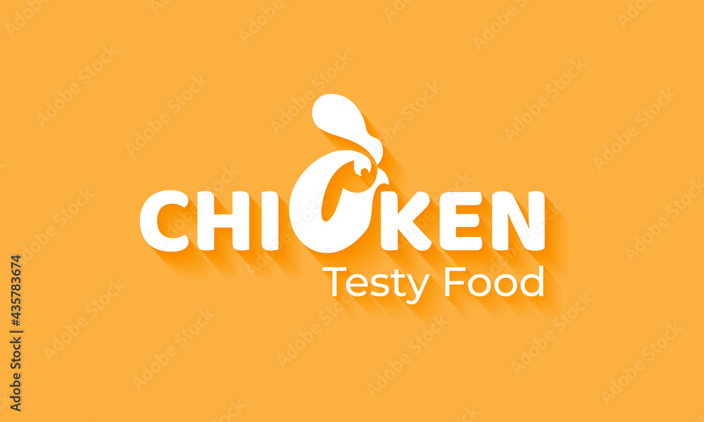 BBQ Chicken Restaurant Food Logo Design Stock Vector | Adobe Stock