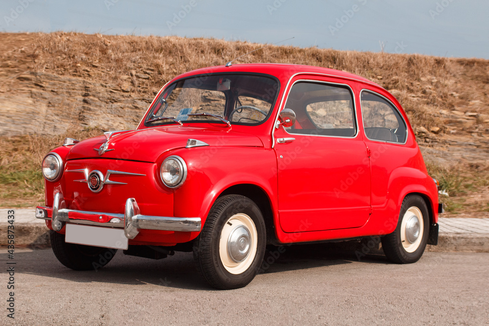 Seat 600 during a classic car exhibition. The 600 is one of the most ...