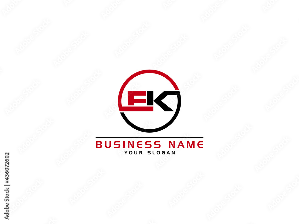 Letter EK Logo, circle ek logo icon vector for business 素材庫向量圖 | Adobe ...