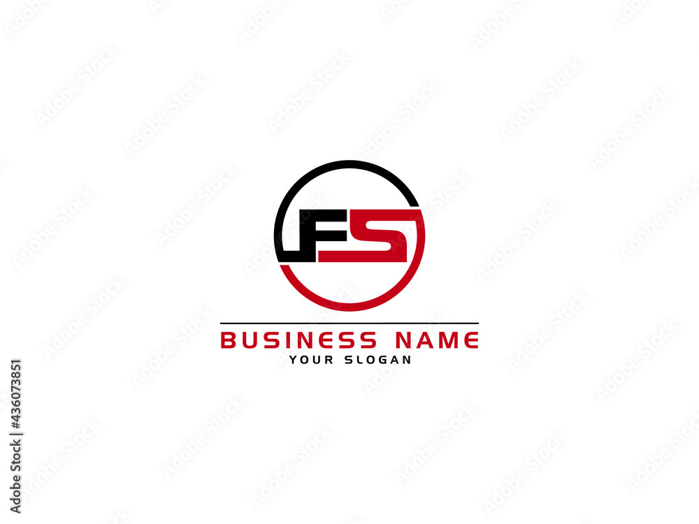 Letter FS Logo, circle fs logo icon vector for business Stock Vector ...