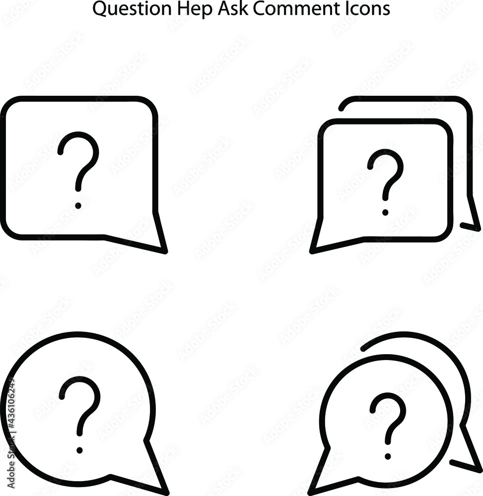 question mark icons isolated on white background. question mark icon ...